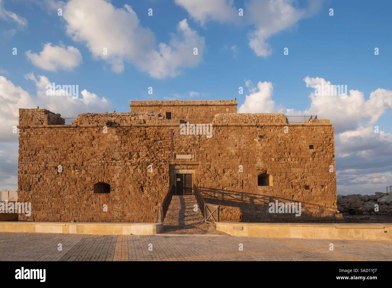 Cyprus, Paphos, Paphos Harbour, Paphos Castle Stock Photo - Alamy