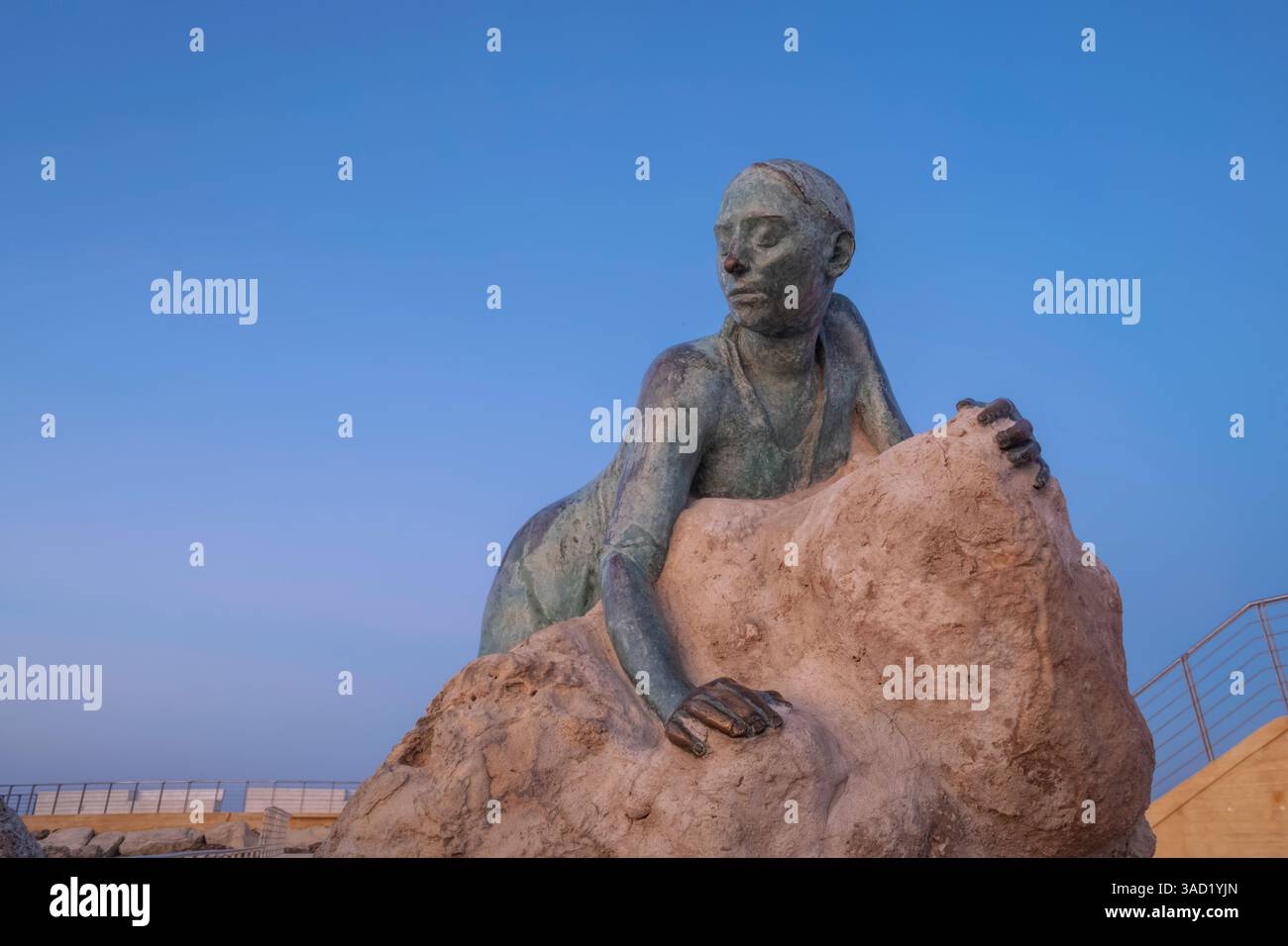 Cyprus, Paphos, Paphos Harbour, Bronze Statue of Sol Alte by Yiota ...