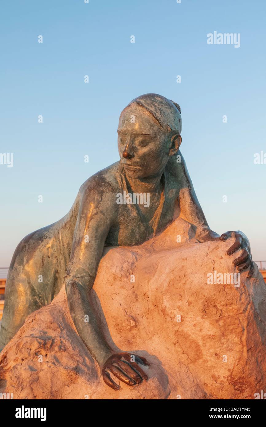Cyprus, Paphos, Paphos Harbour, Bronze Statue of Sol Alte by Yiota ...