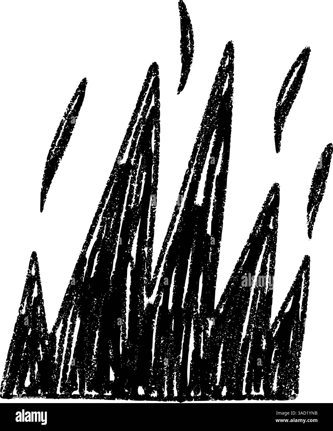 Sketchy flame set tribal. fire with dancing smoke. Tattoo icons ...