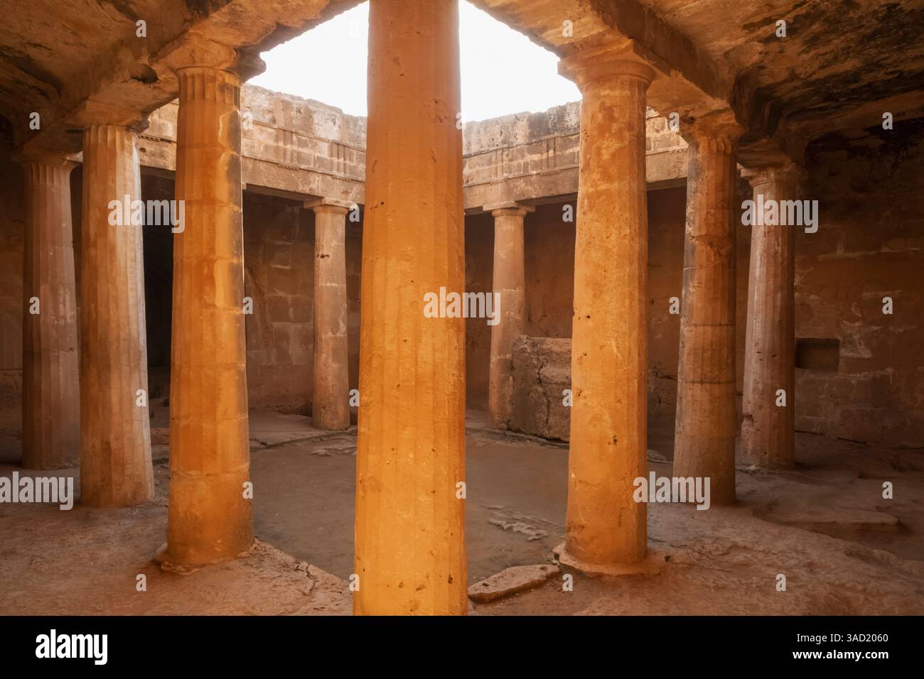 Cyprus, Paphos, Tombs of the Kings, Tomb 3, The Atrium and Doric ...
