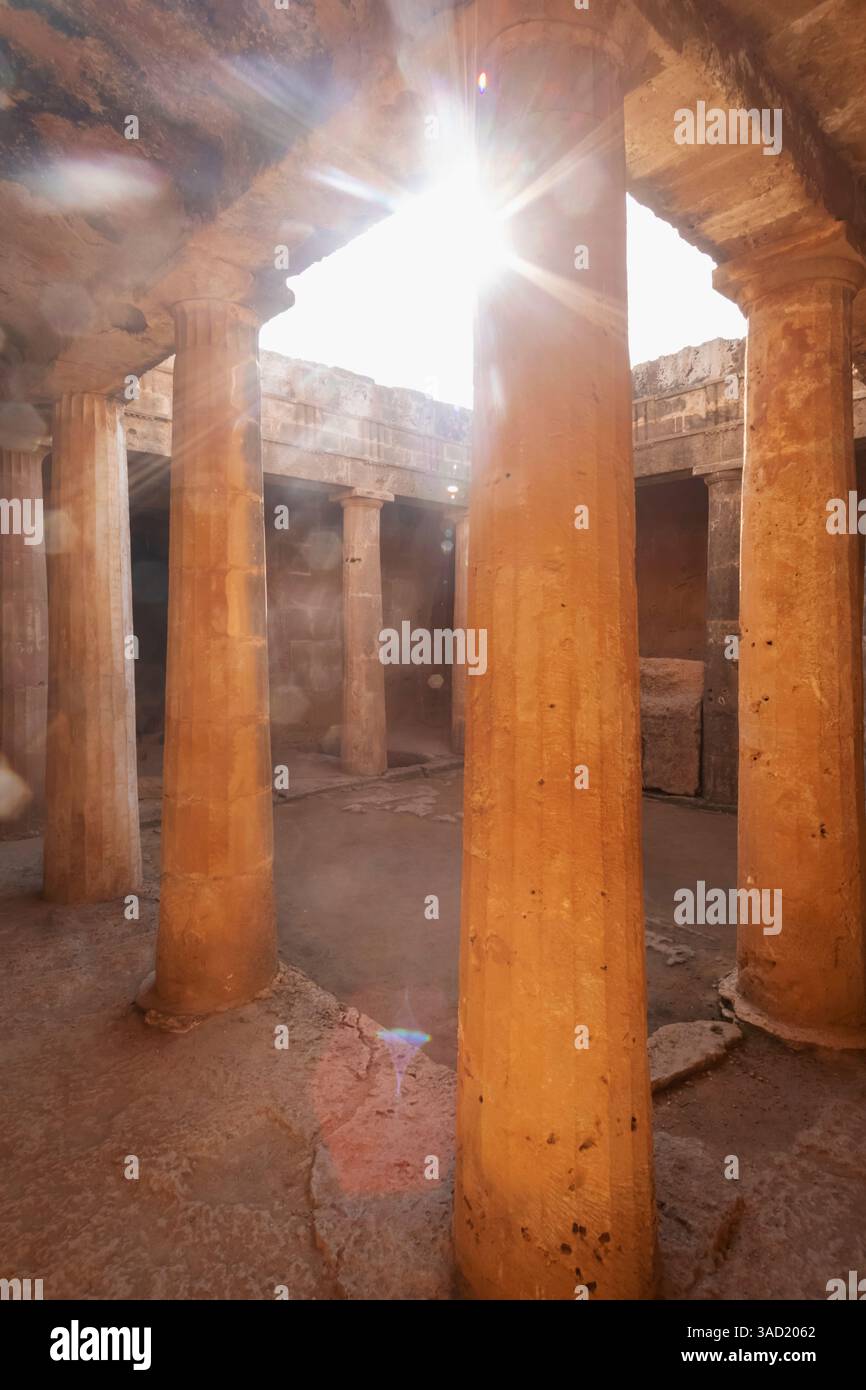 Cyprus, Paphos, Tombs of the Kings, Tomb 3, The Atrium and Doric ...