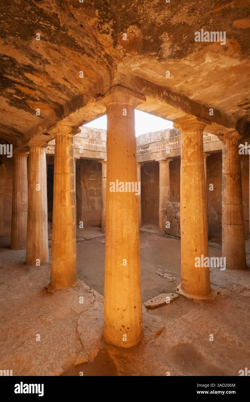 Cyprus, Paphos, Tombs of the Kings, Tomb 3, The Atrium and Doric ...