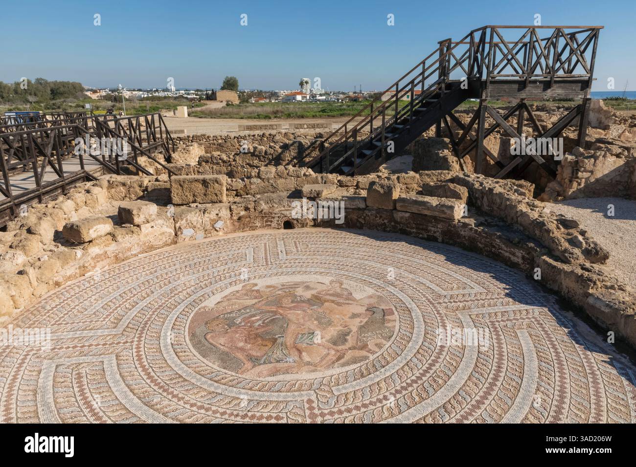 Cyprus, Paphos, Nea Pafos Archaeological Site, House of Theseus, Floor ...