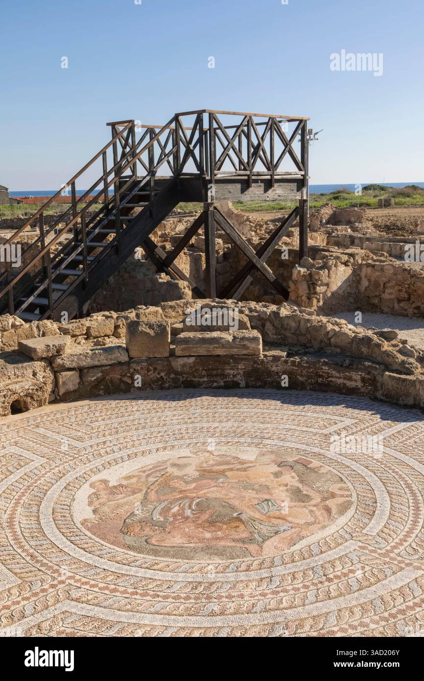 Cyprus, Paphos, Nea Pafos Archaeological Site, House of Theseus, Floor ...