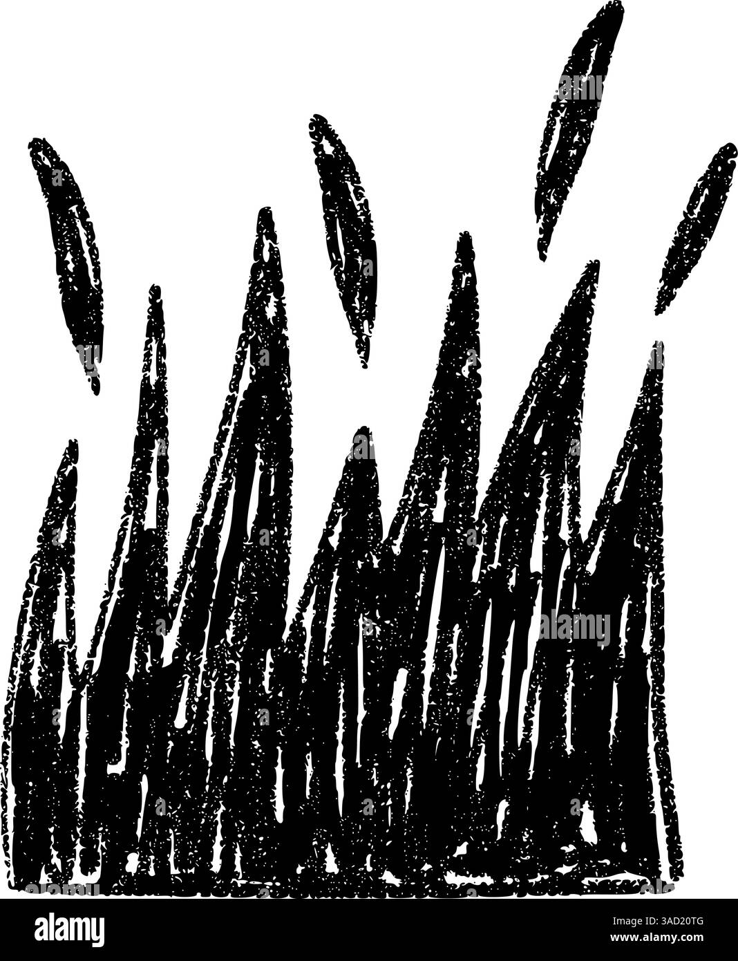 Sketchy flame set tribal. fire with dancing smoke. Tattoo icons ...