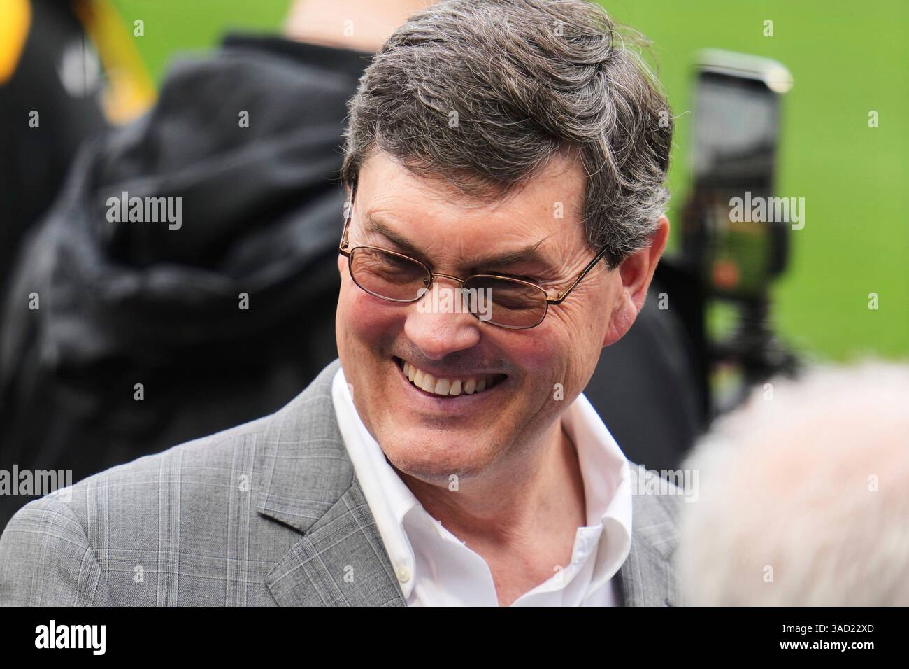 Pittsburgh Pirates owner Bob Nutting visits the field for pre-game ...