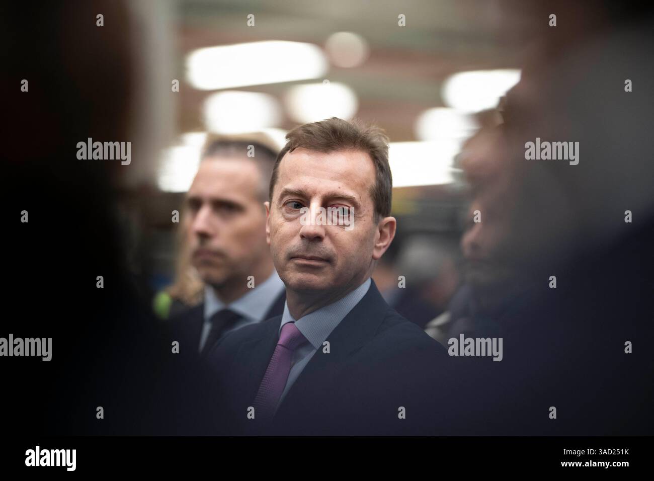 Airbus CEO Guillaume Faury visits the A321 XLR assembly line at the ...