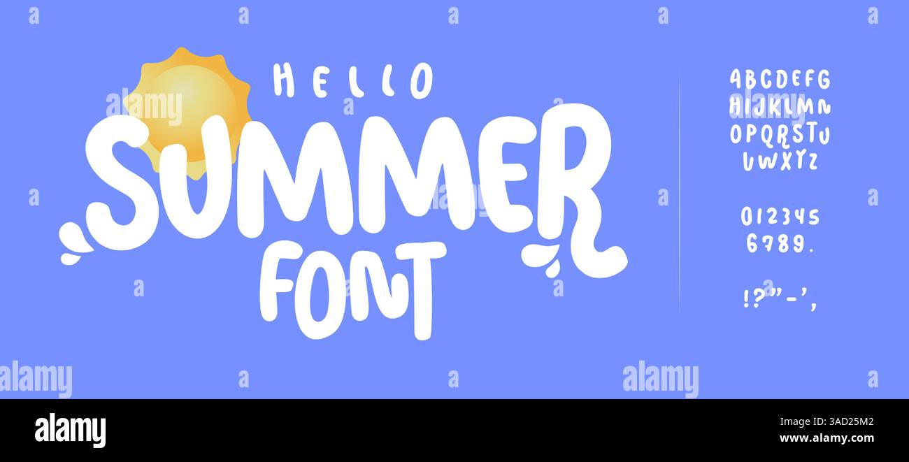 Playful Summer Font with Bold Handwritten Letters and Sunny Beach Vibe ...