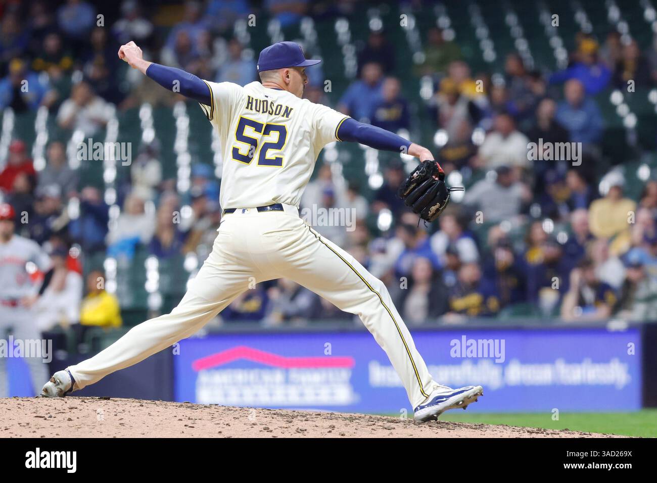 MILWAUKEE, WI - APRIL 03: Milwaukee Brewers pitcher Bryan Hudson (52 ...