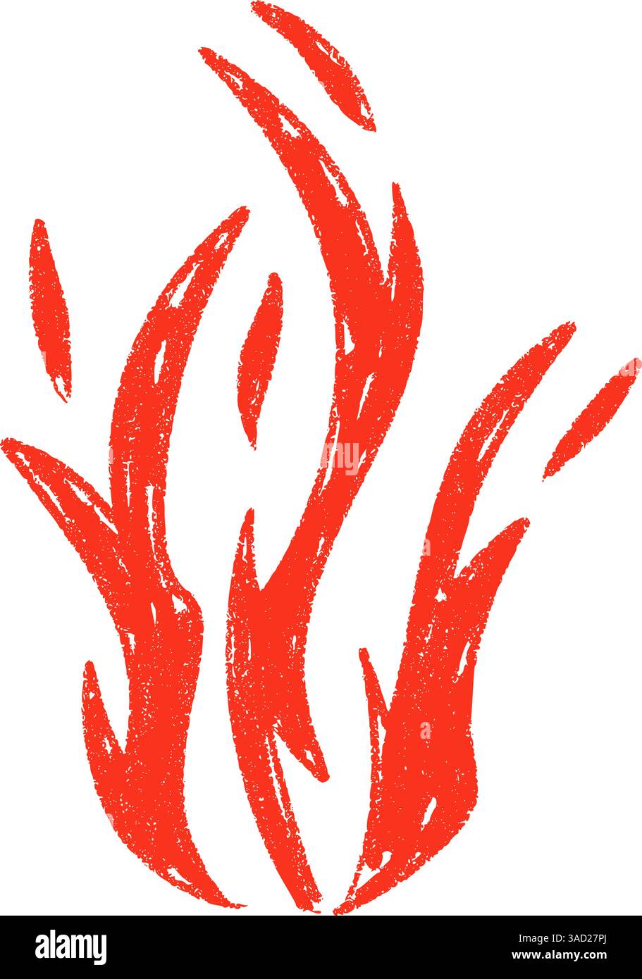 Y2K fire tattoo design with bold black flames. Hand-drawn doodle flames ...