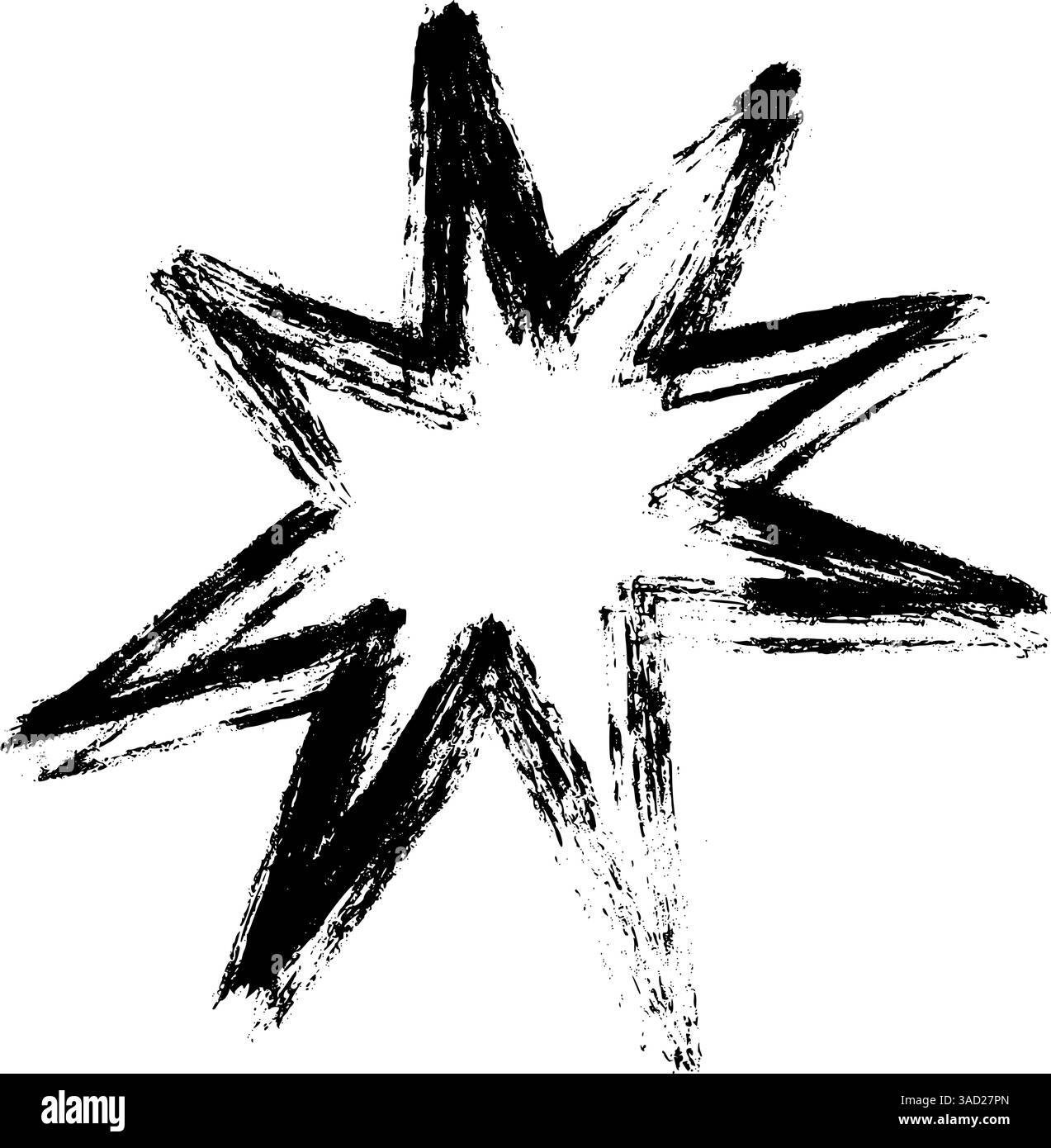 Hand-drawn crayon star with sparkles and pastel texture, doodle-style ...