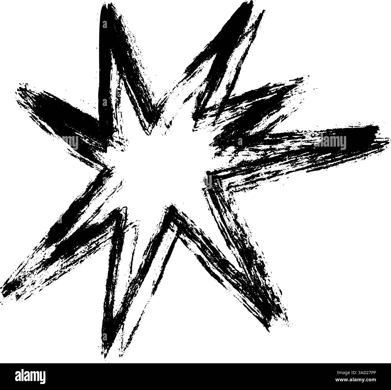 Hand-drawn crayon star with sparkles and pastel texture, doodle-style ...