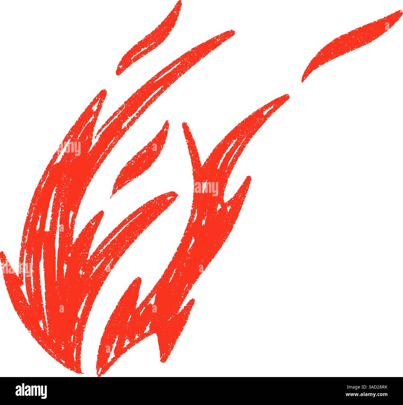 Y2K fire tattoo design with bold black flames. Hand-drawn doodle flames ...