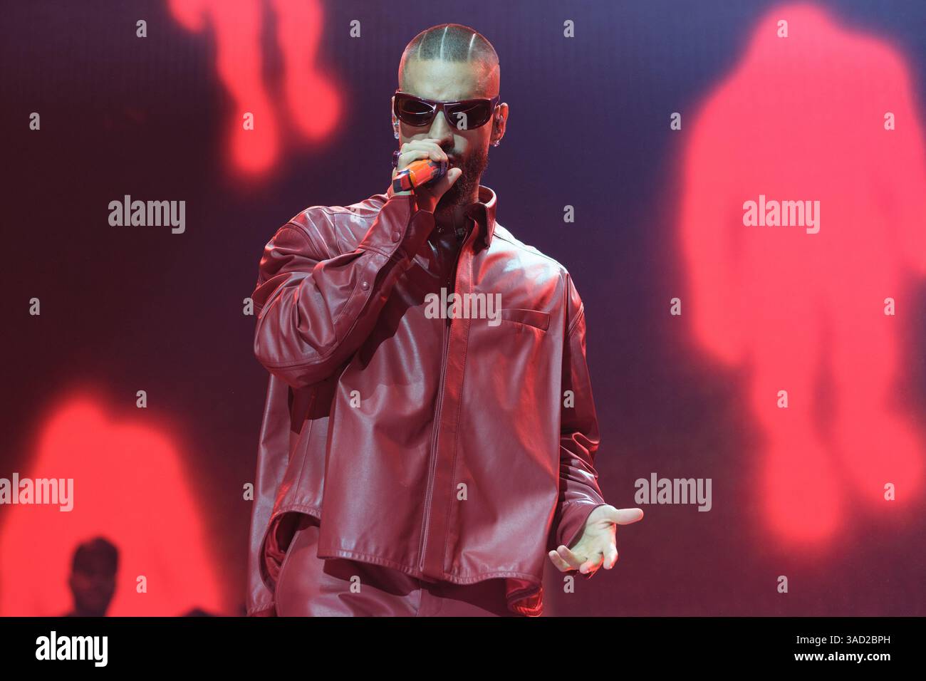 Madrid, Spain. 04th Apr, 2025. Maluma performs on stage at Movistar ...