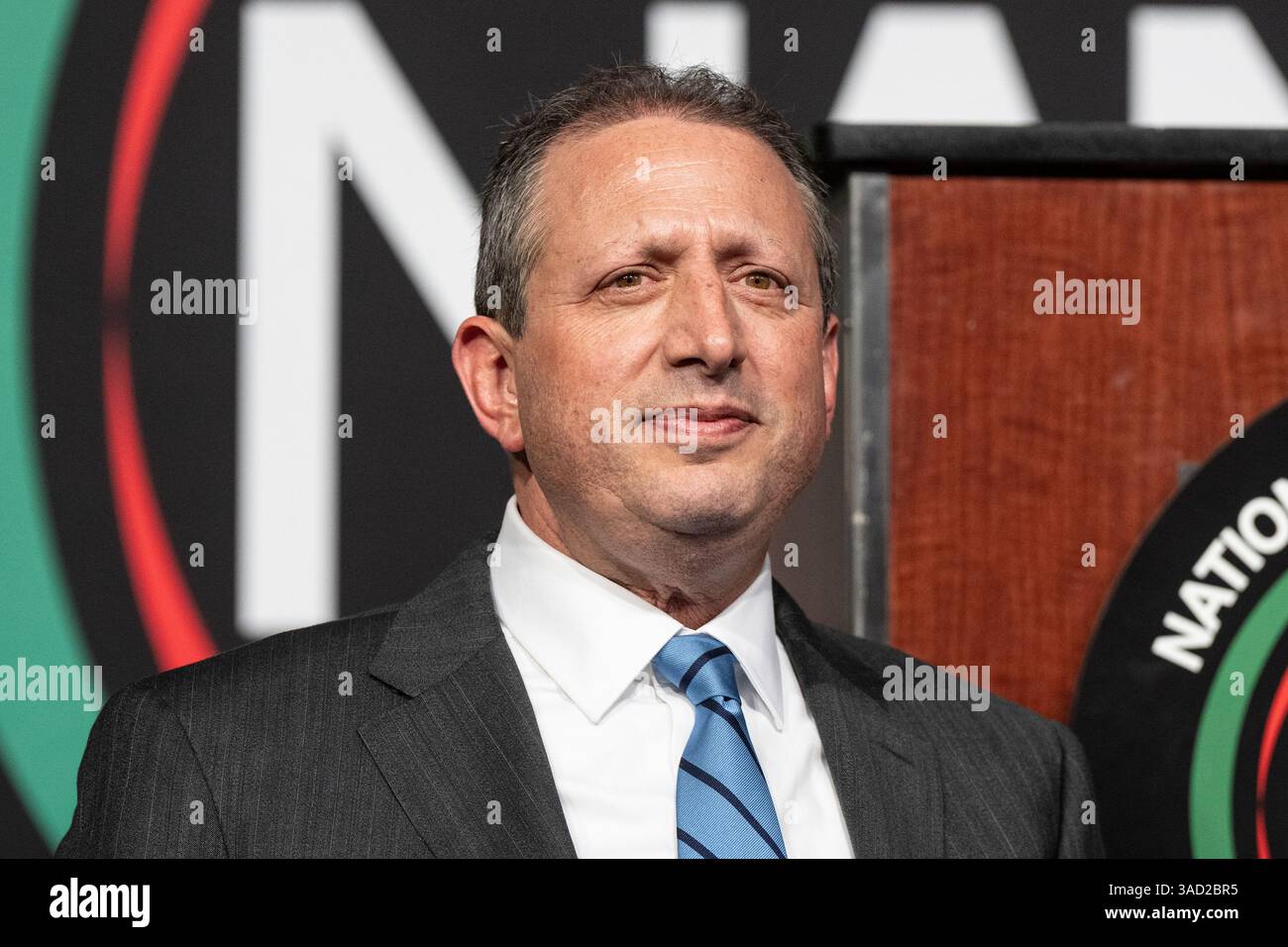 New York, USA. 03rd Apr, 2025. City Comptroller Brad Lander speaks at ...