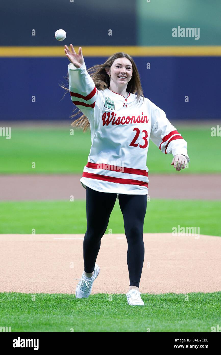 MILWAUKEE, WI - APRIL 03: University of Wisconsin Badgers forward Sarah ...