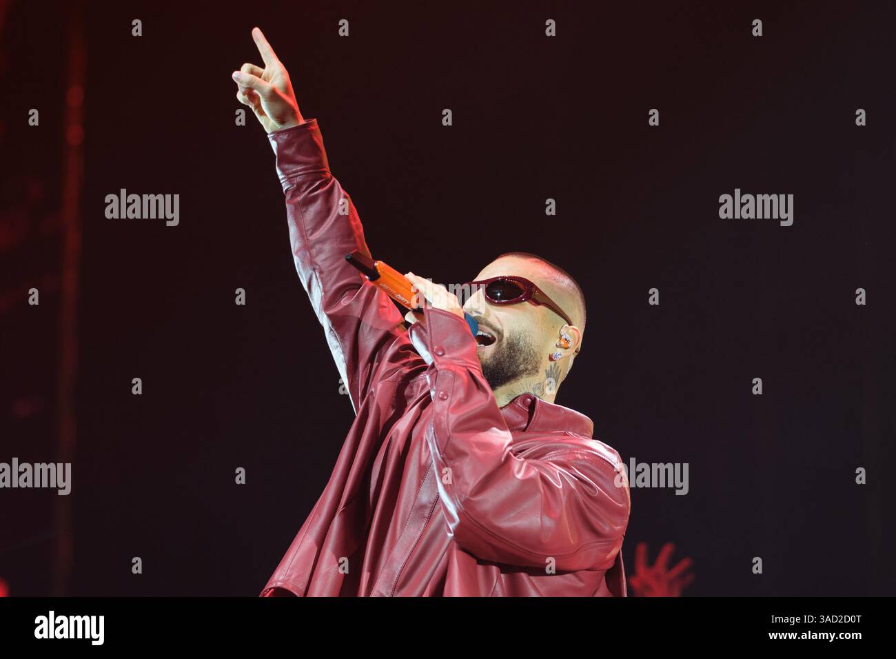 Madrid, Spain. 04th Apr, 2025. Maluma performs on stage at Movistar ...