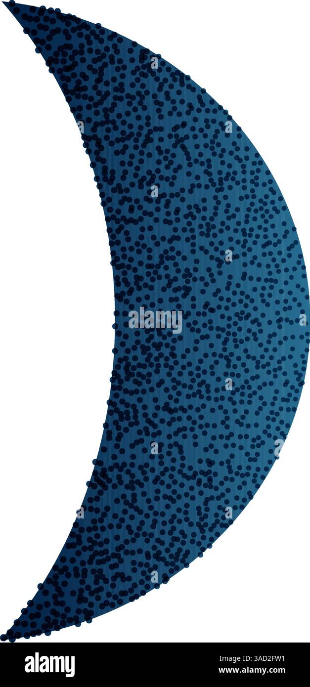 Lunar moon phases with crescent, full, and half shapes, abstract night sky design, waning ...