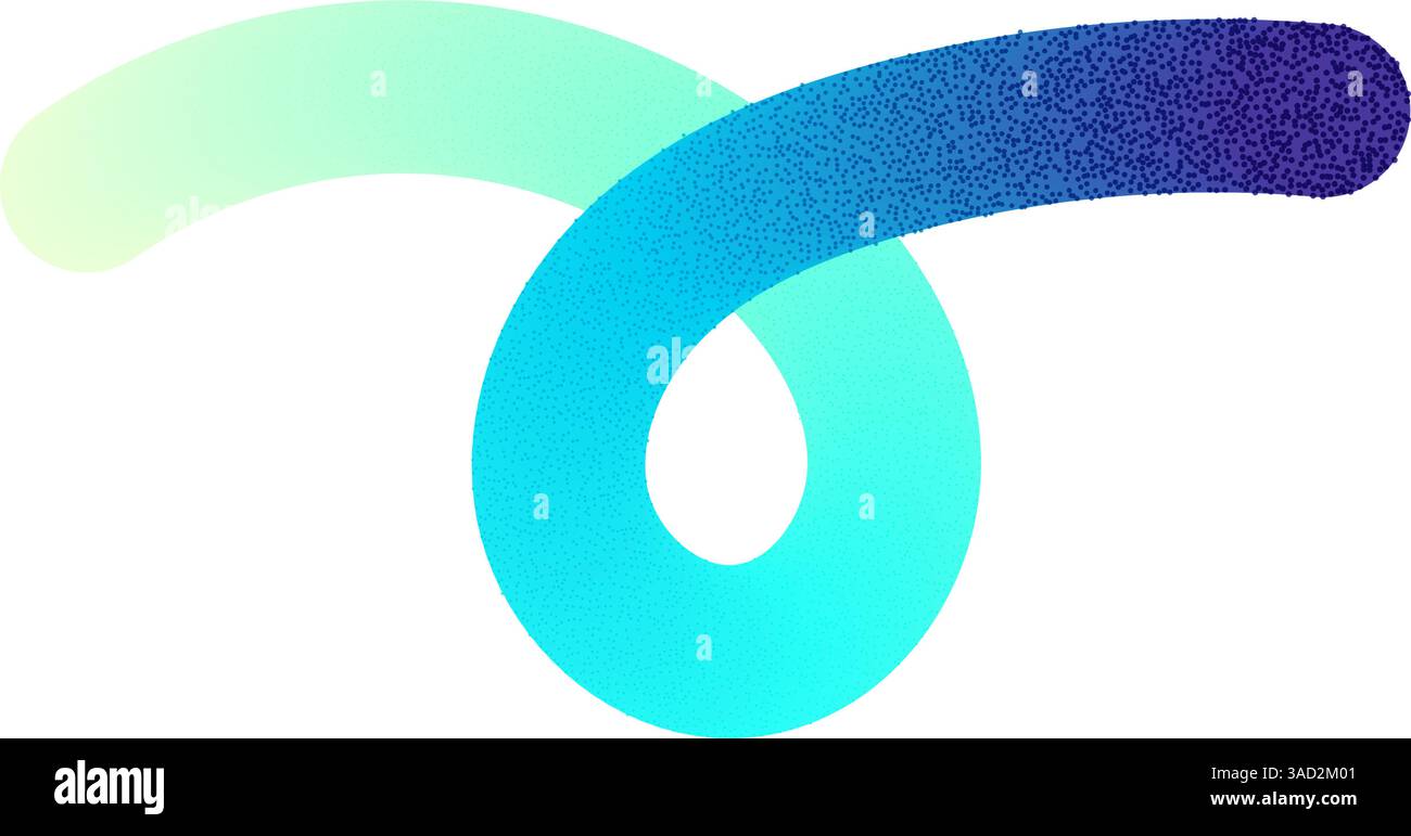 Abstract fluid gradient shape with 3D liquid brush strokes, blurred ...