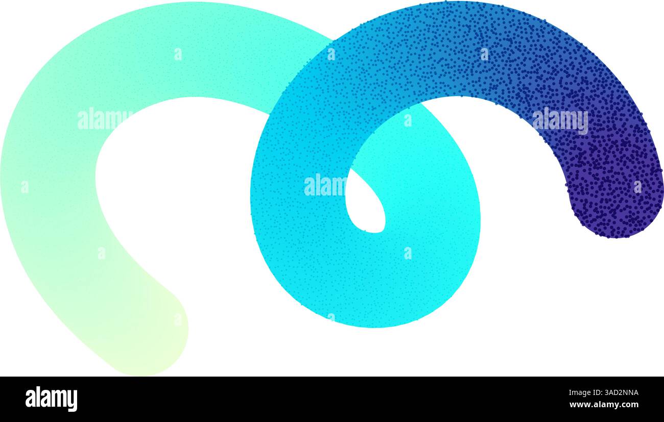 Abstract fluid gradient shape with 3D liquid brush strokes, blurred ...