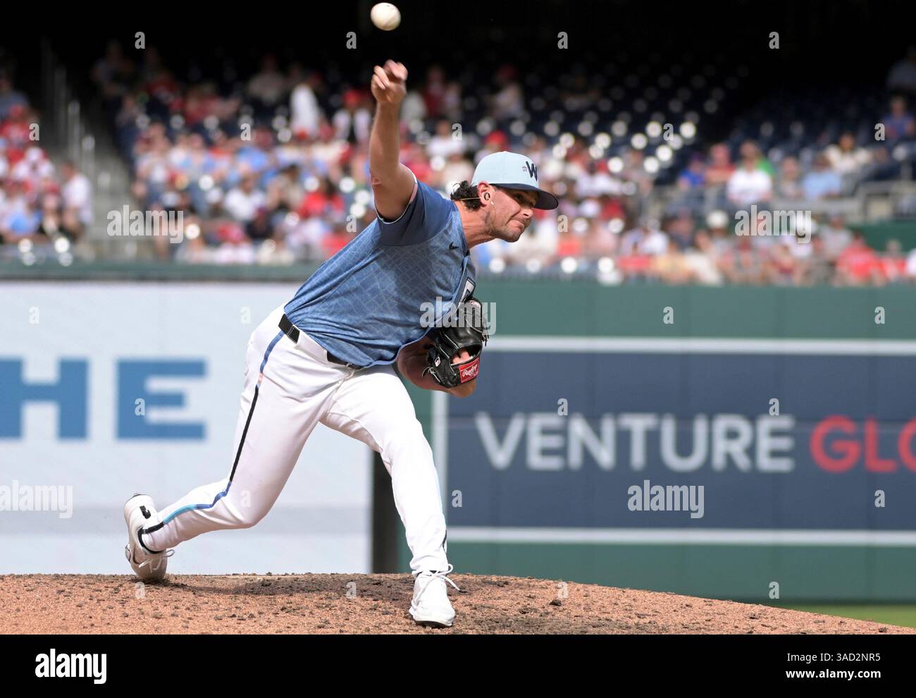 WASHINGTON, DC - MARCH 30: Washington Nationals pitcher Kyle Finnegan ...