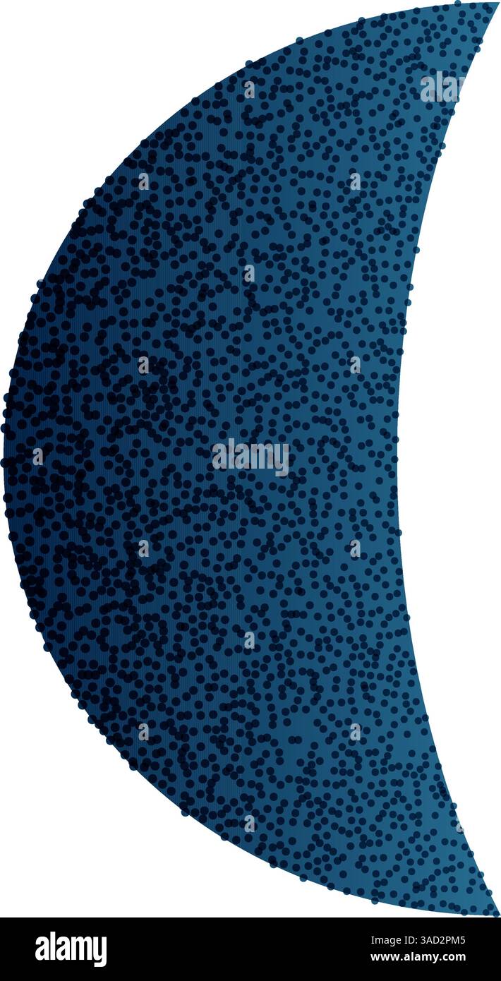 Lunar moon phases with crescent, full, and half shapes, abstract night ...