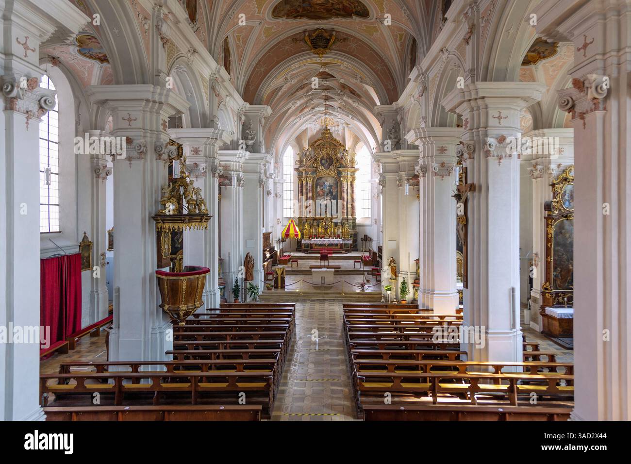 Germany, Bavaria, Herrieden, Collegiate Basilica of St. Vitus and St ...