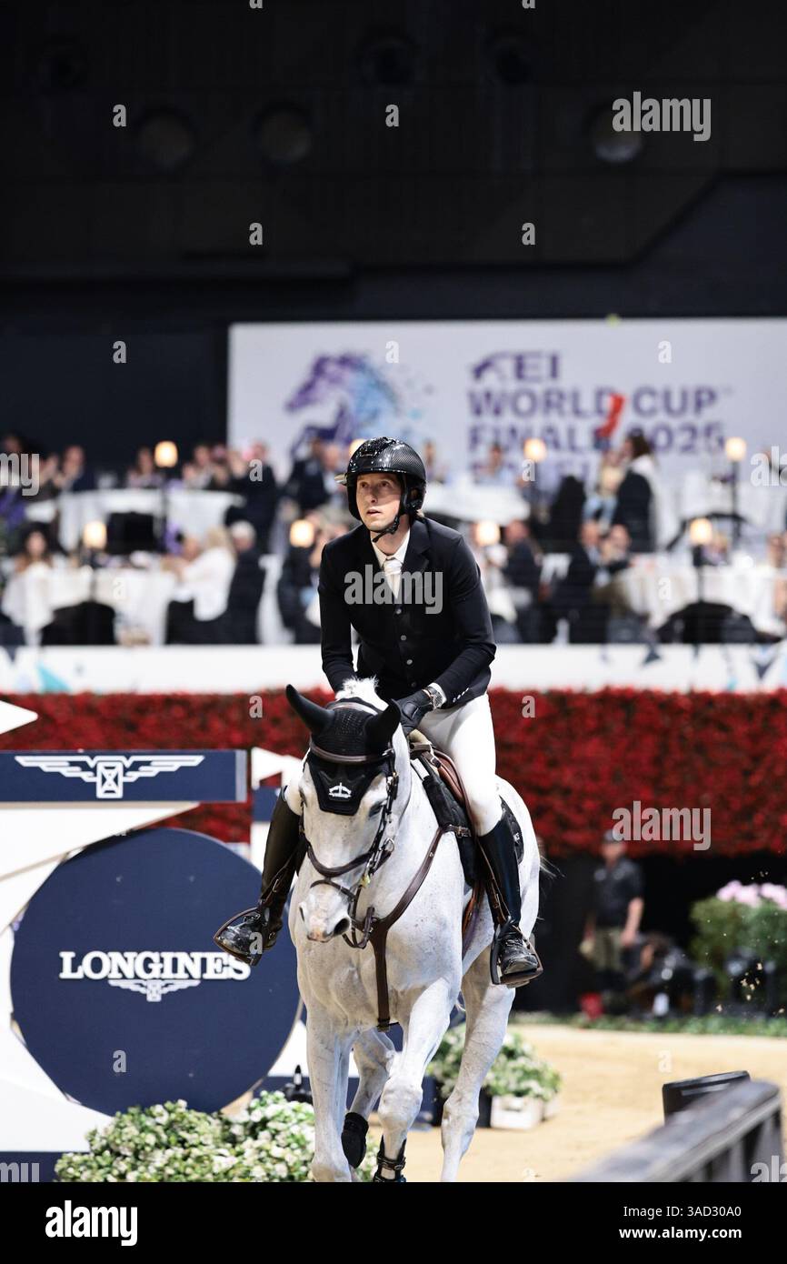 Martin FUCHS of Switzerland with Leone Jei during the LONGINES FEI ...