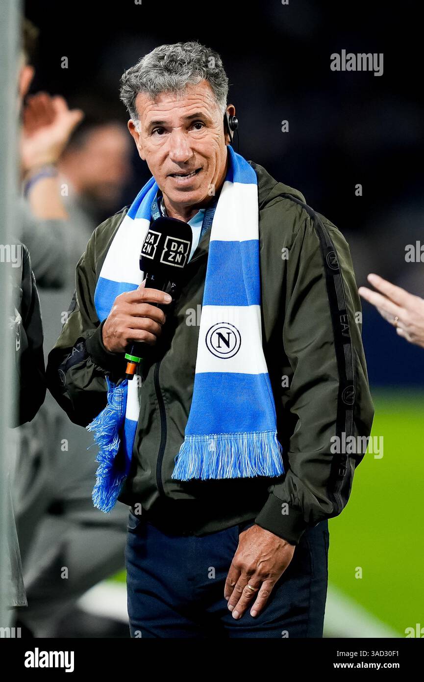 Naples, Italy. 30th Mar, 2025. Antonio Careca former player of SSC ...