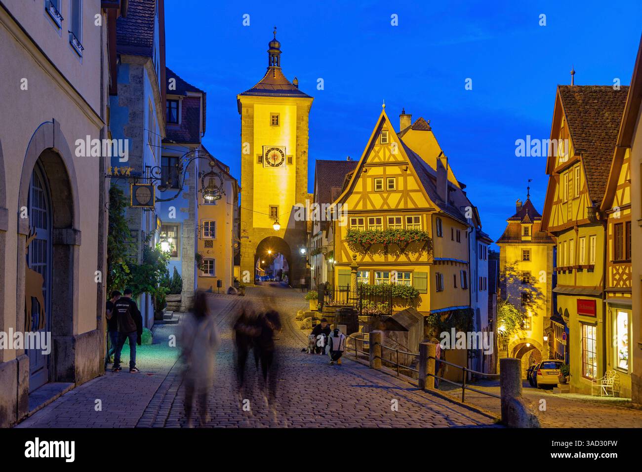 Germany, Bavaria, Rothenburg ob der Tauber, Plönlein Stock Photo - Alamy