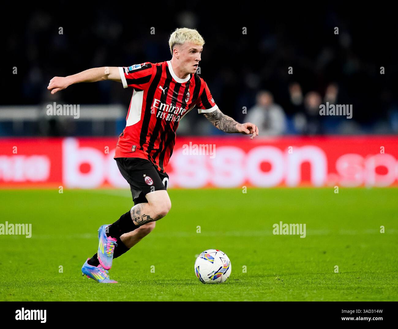 Naples, Italy. 30th Mar, 2025. Alex Jimenez of AC Milan during the ...