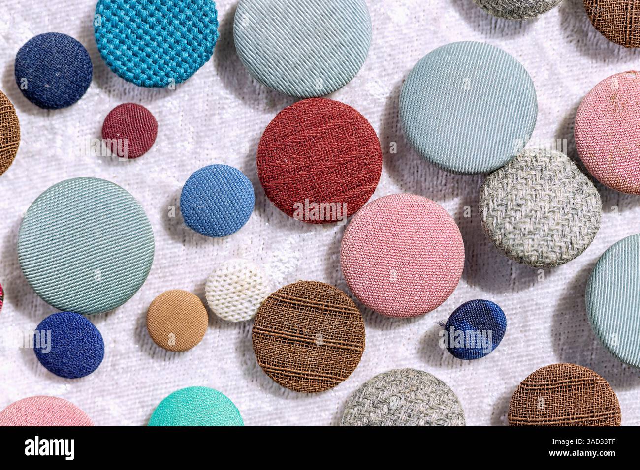Colorful fabric buttons Stock Photo - Alamy