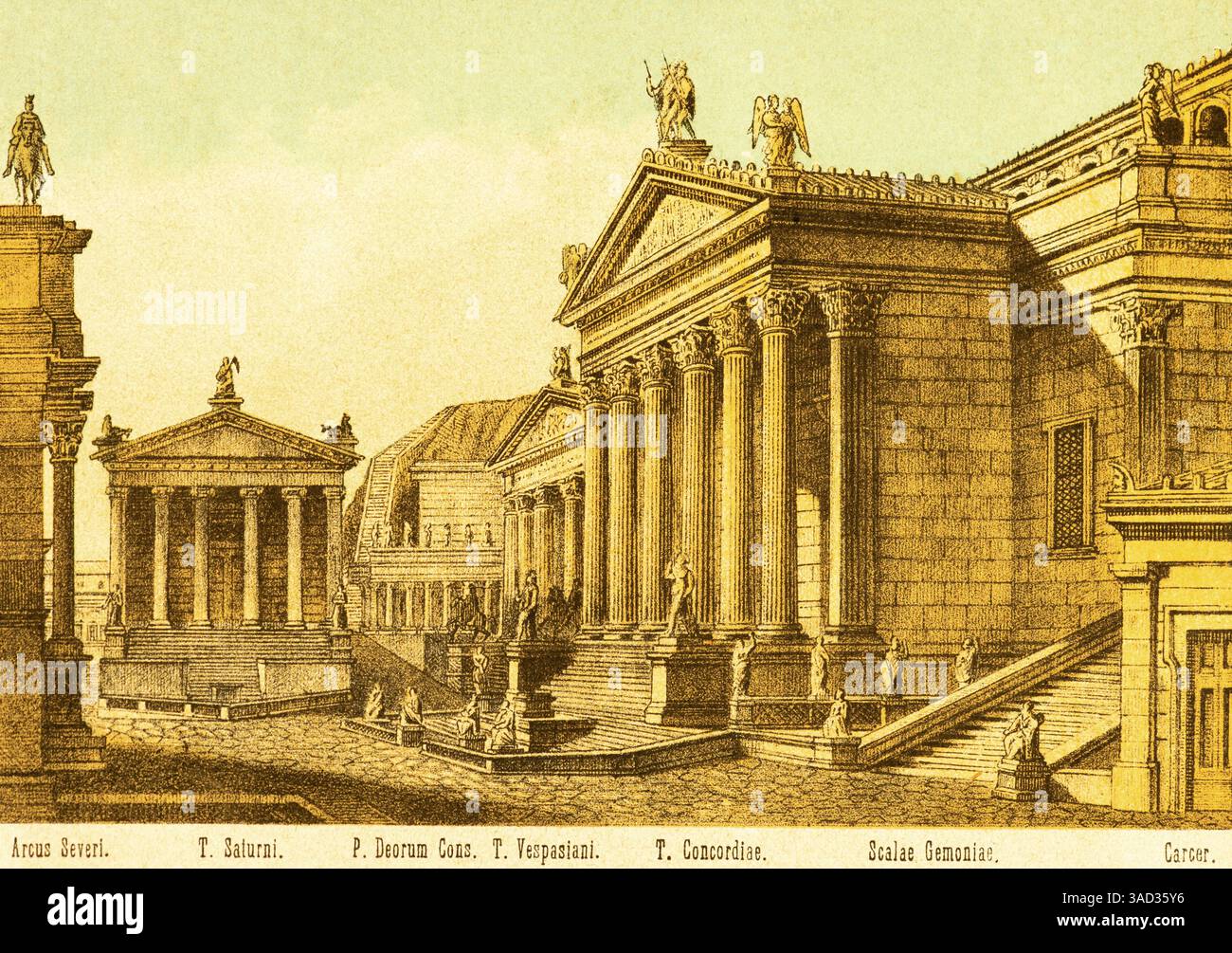 Arcus Severi or Arco di Settimio Severo, Arch of Septimius Severus ...