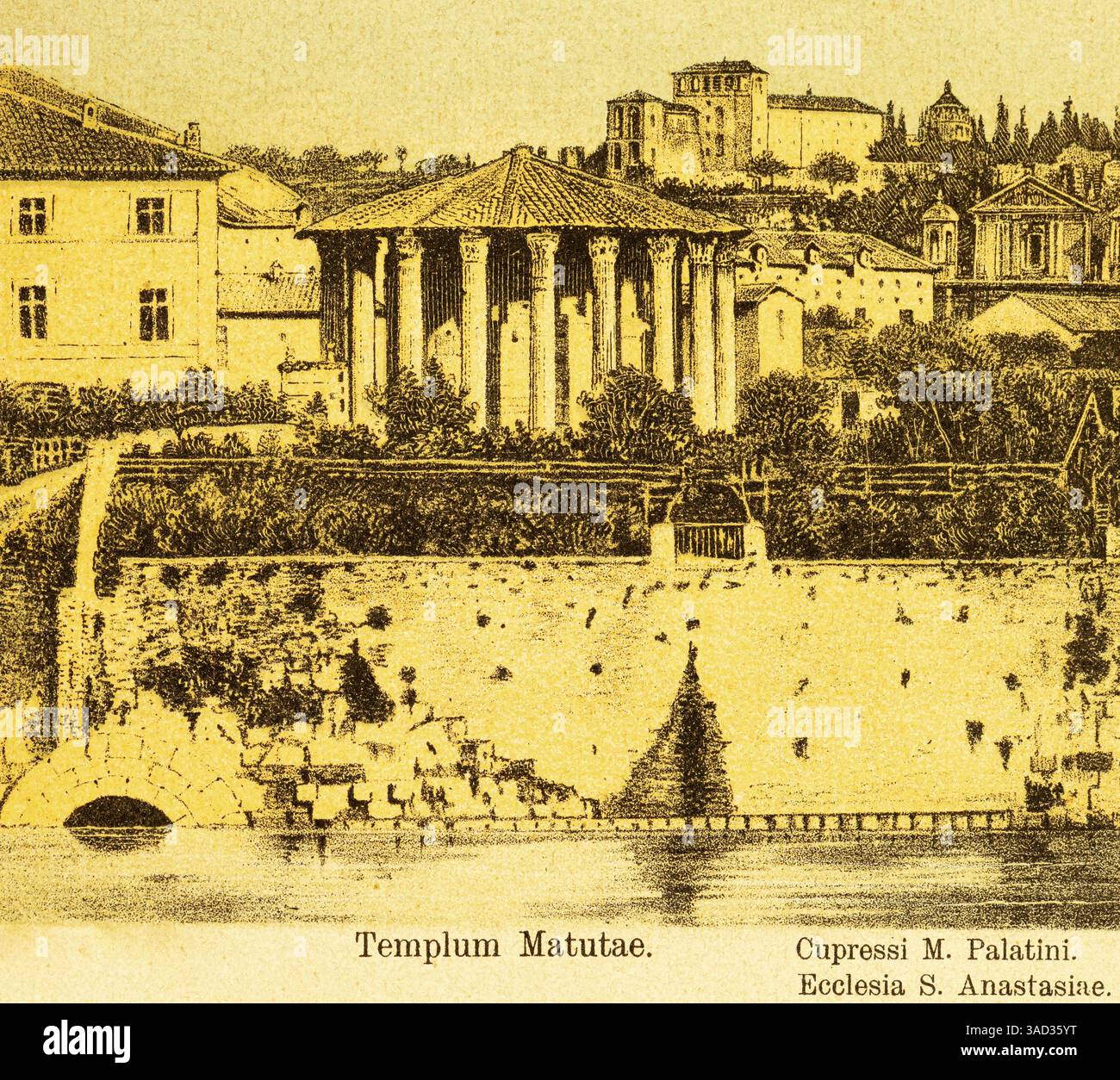 Semicircular mouth of the Cloaca Maxima into the Tiber, canal system ...