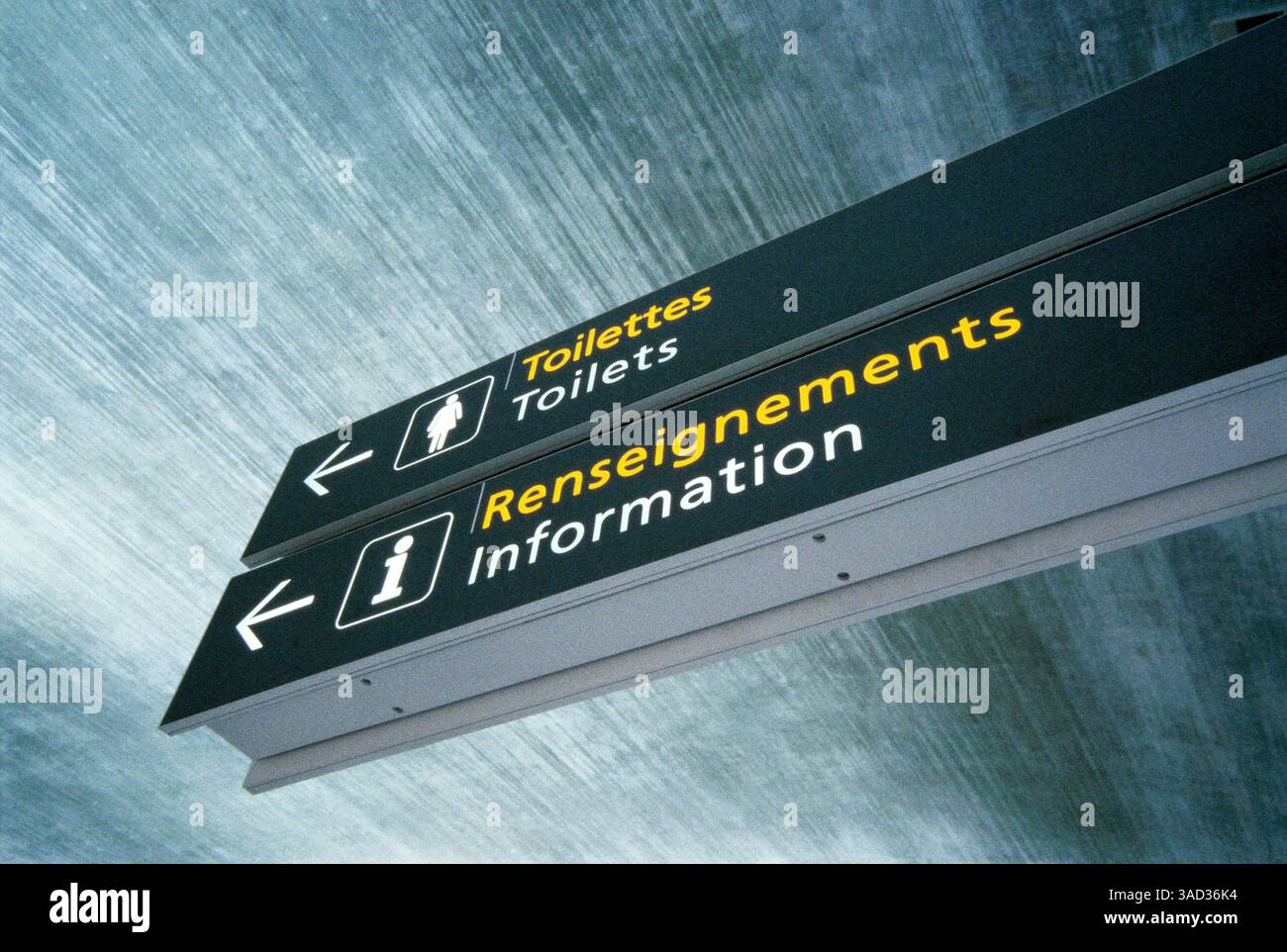Signs in Airport Stock Photo - Alamy