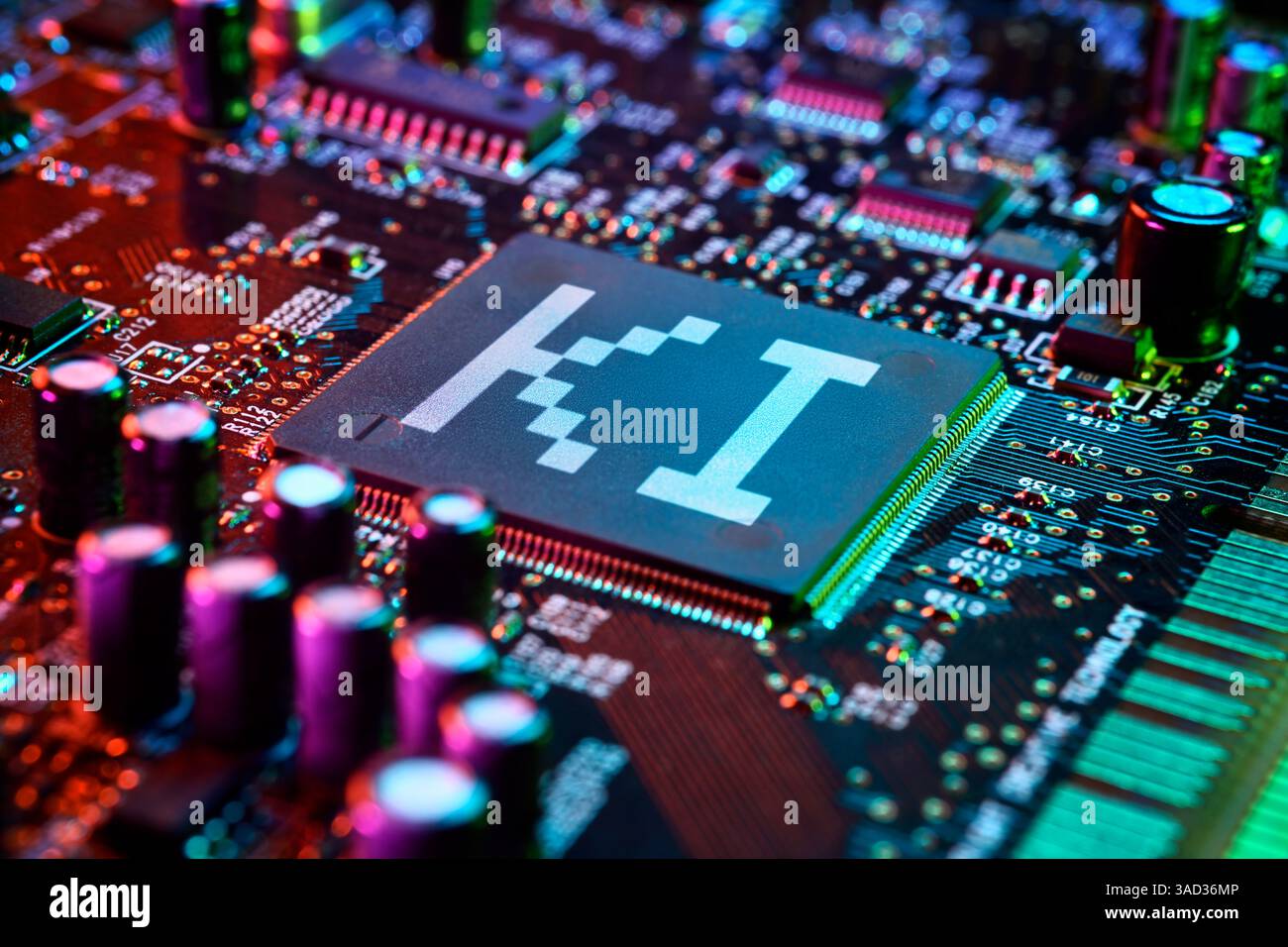 Computer chip with ai label hi-res stock photography and images - Alamy