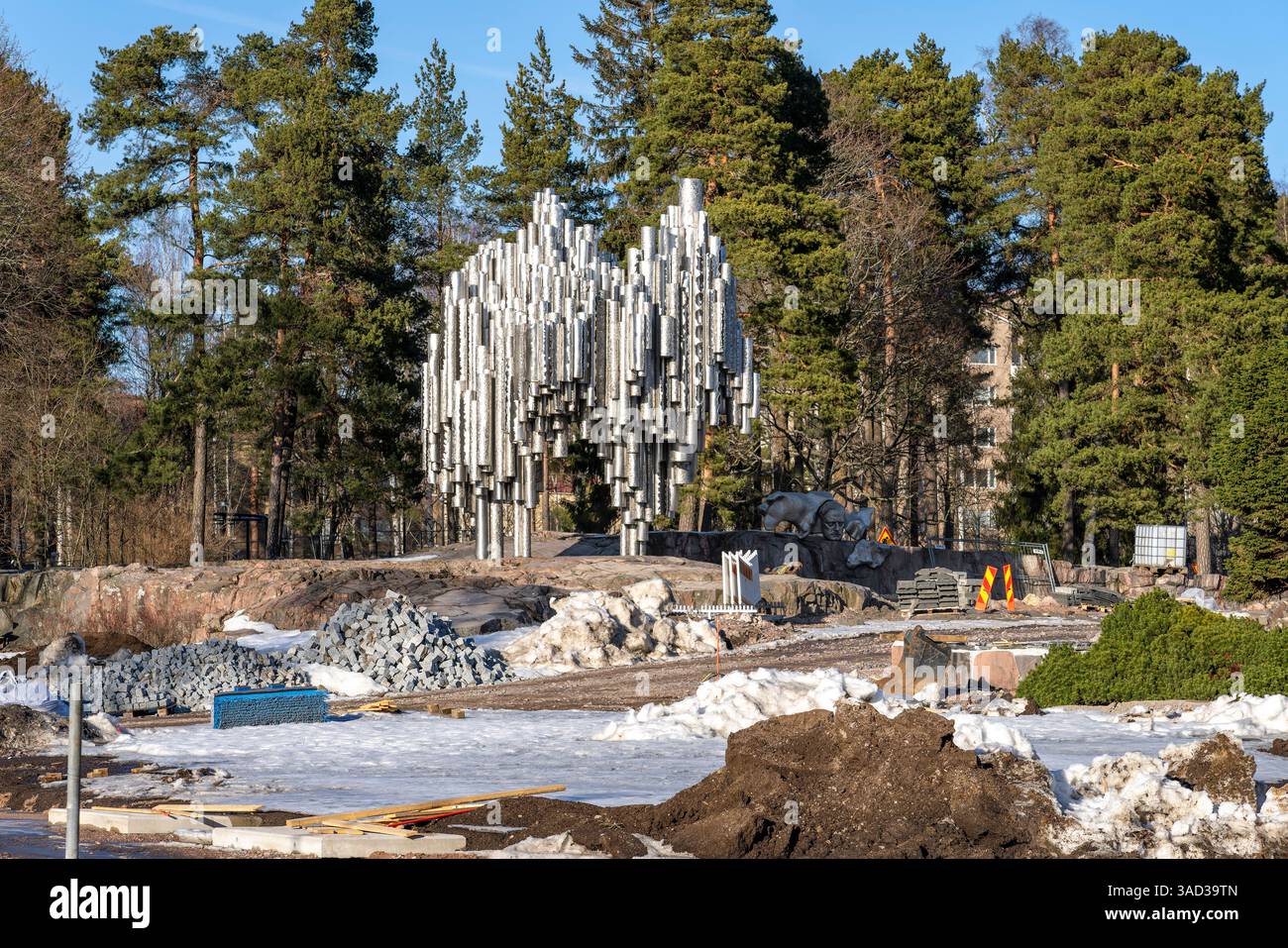Helsinki, the Jean Sibelius Monument, a sculpture by Finnish artist ...