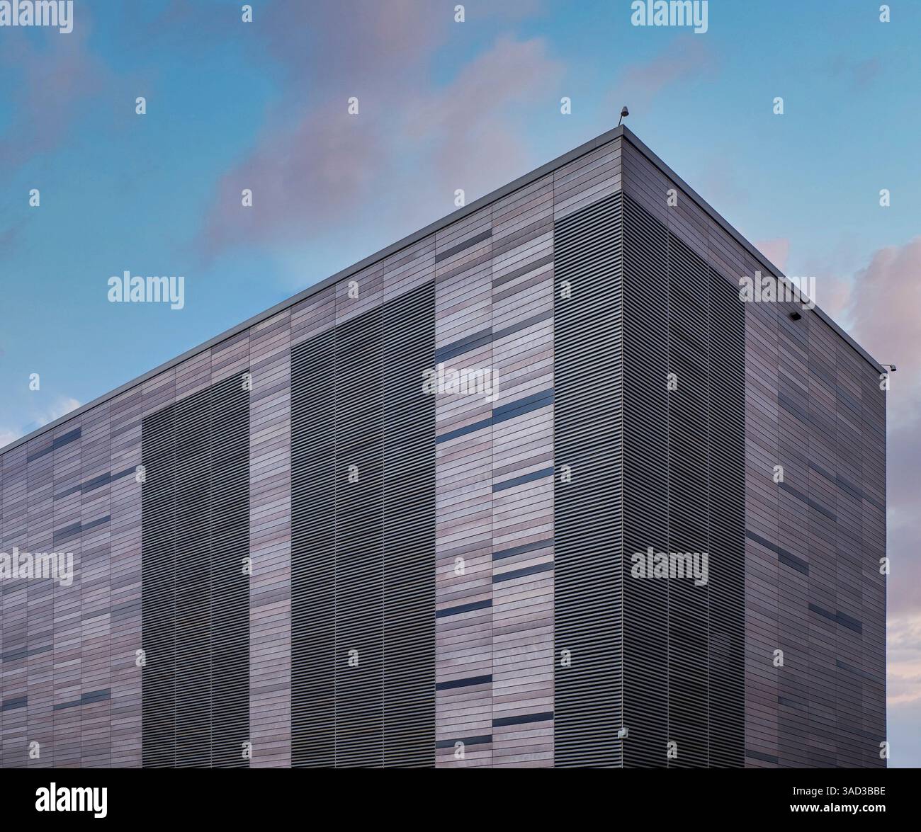 Facade in the port of Hamburg, building without windows Stock Photo - Alamy