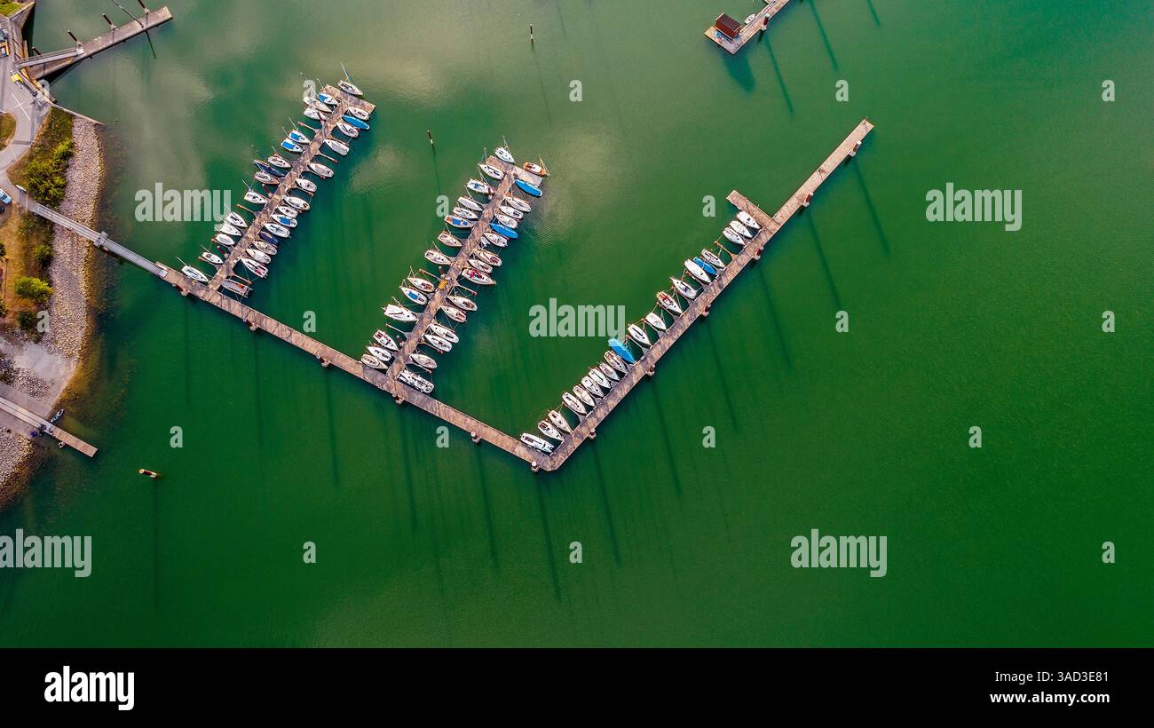 The Ramberg marina on Lake Brombach Stock Photo - Alamy