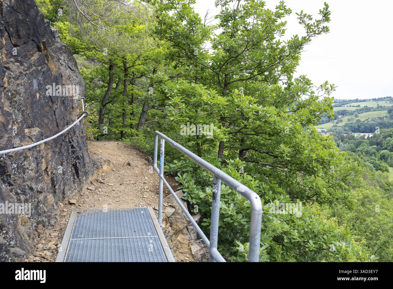 Bruederhoehe hiking trail with short via ferrata section, Tharandt ...