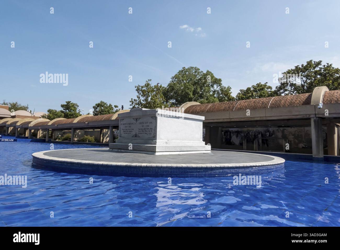 The tomb of Martin Luther King Jr. and Coretta Scott King lies across ...