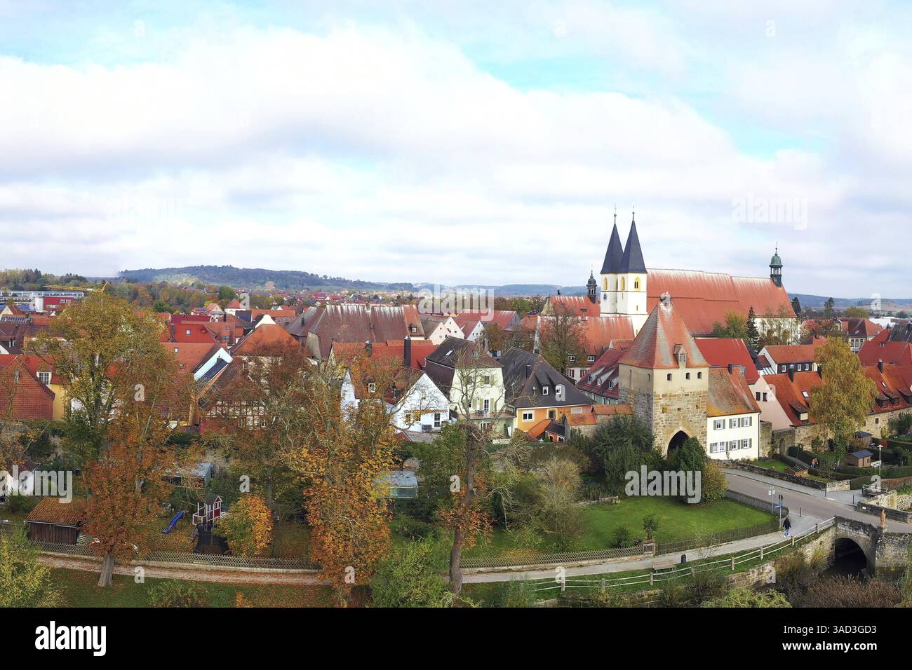 Aerial view shows picturesque small hi-res stock photography and images ...