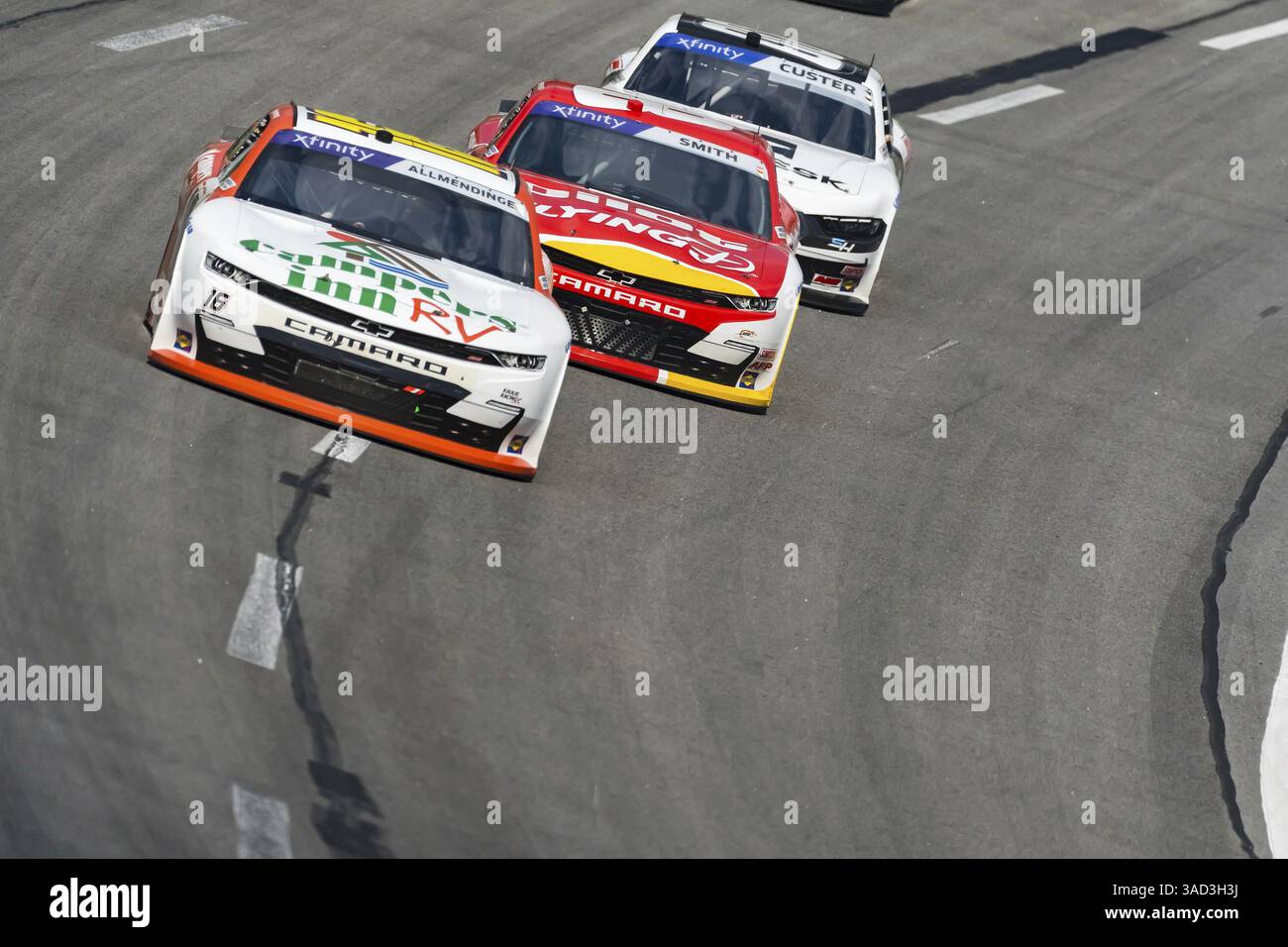 NASCAR Xfinity Series driver, AJ ALLMENDINGER (16) races through the ...