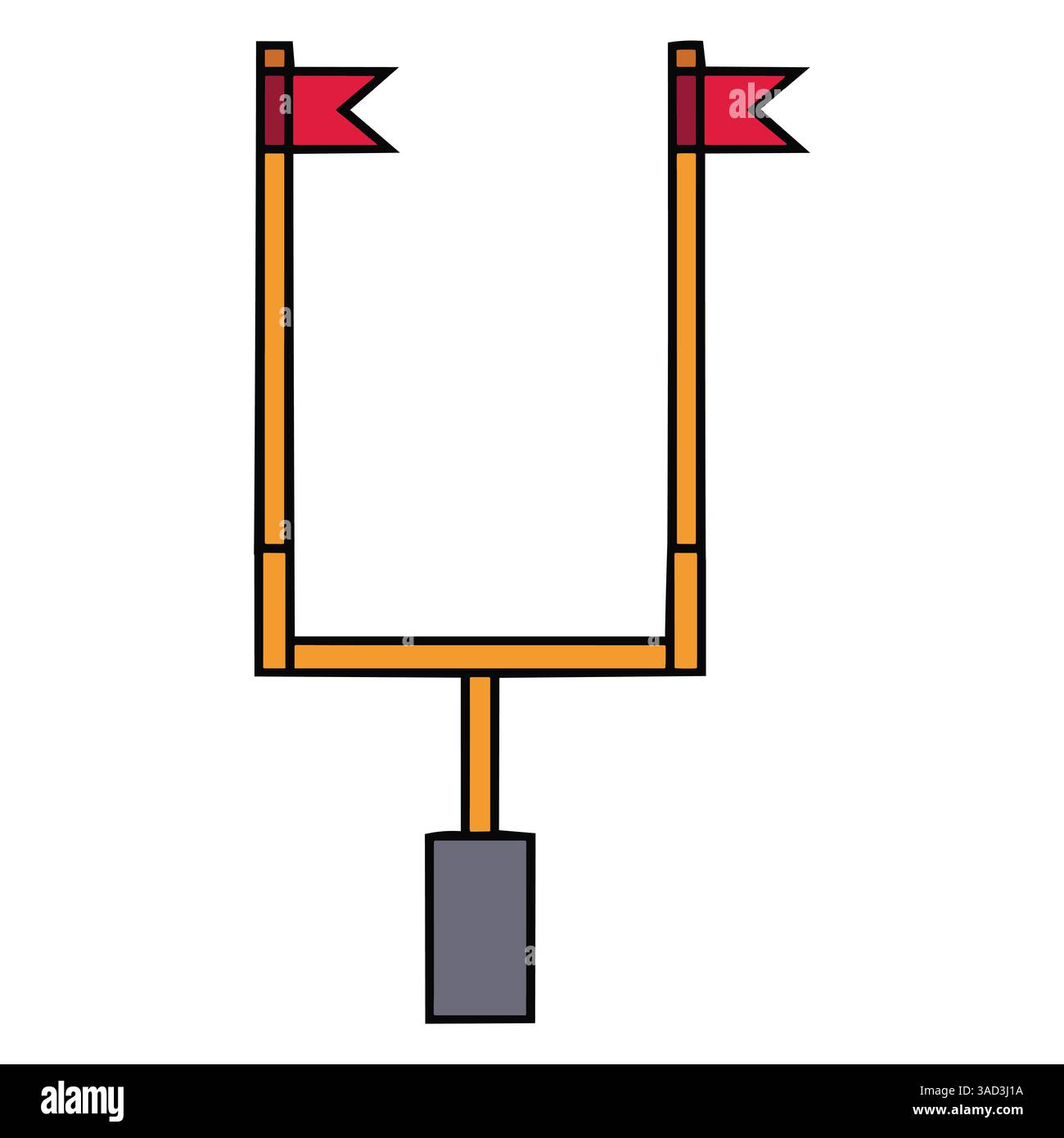 Football Goal Post Icon Clipart. Vector illustration of a goal post ...