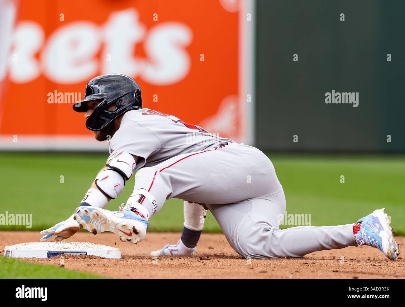Baltimore, USA. 31st Mar, 2025. Boston Red Sox Trevor Story advances to ...