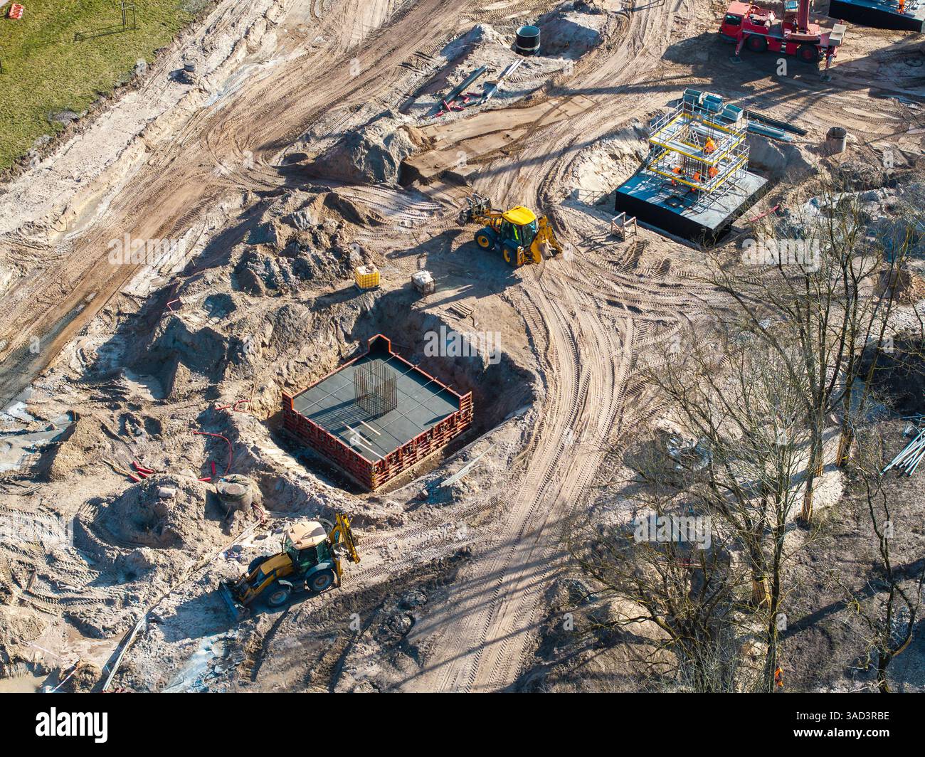 Active Construction Site with Roads and Bridges in Riga, Latvia Stock ...