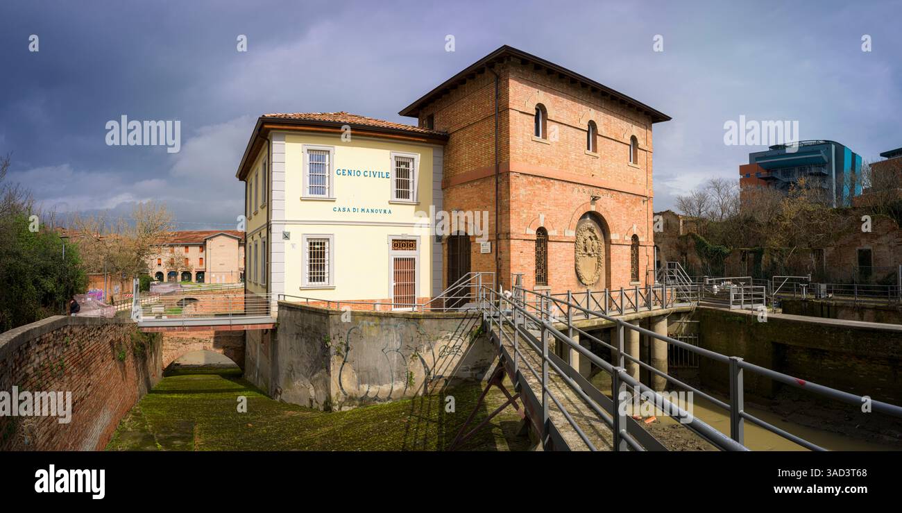Italy, Bologna, Old lock house, Panorama Stock Photo - Alamy