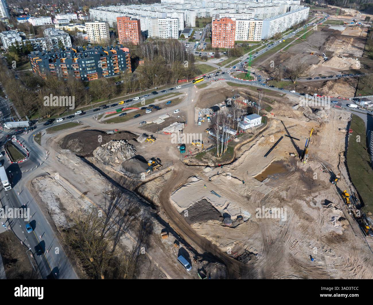 Active construction site roads hi-res stock photography and images - Alamy