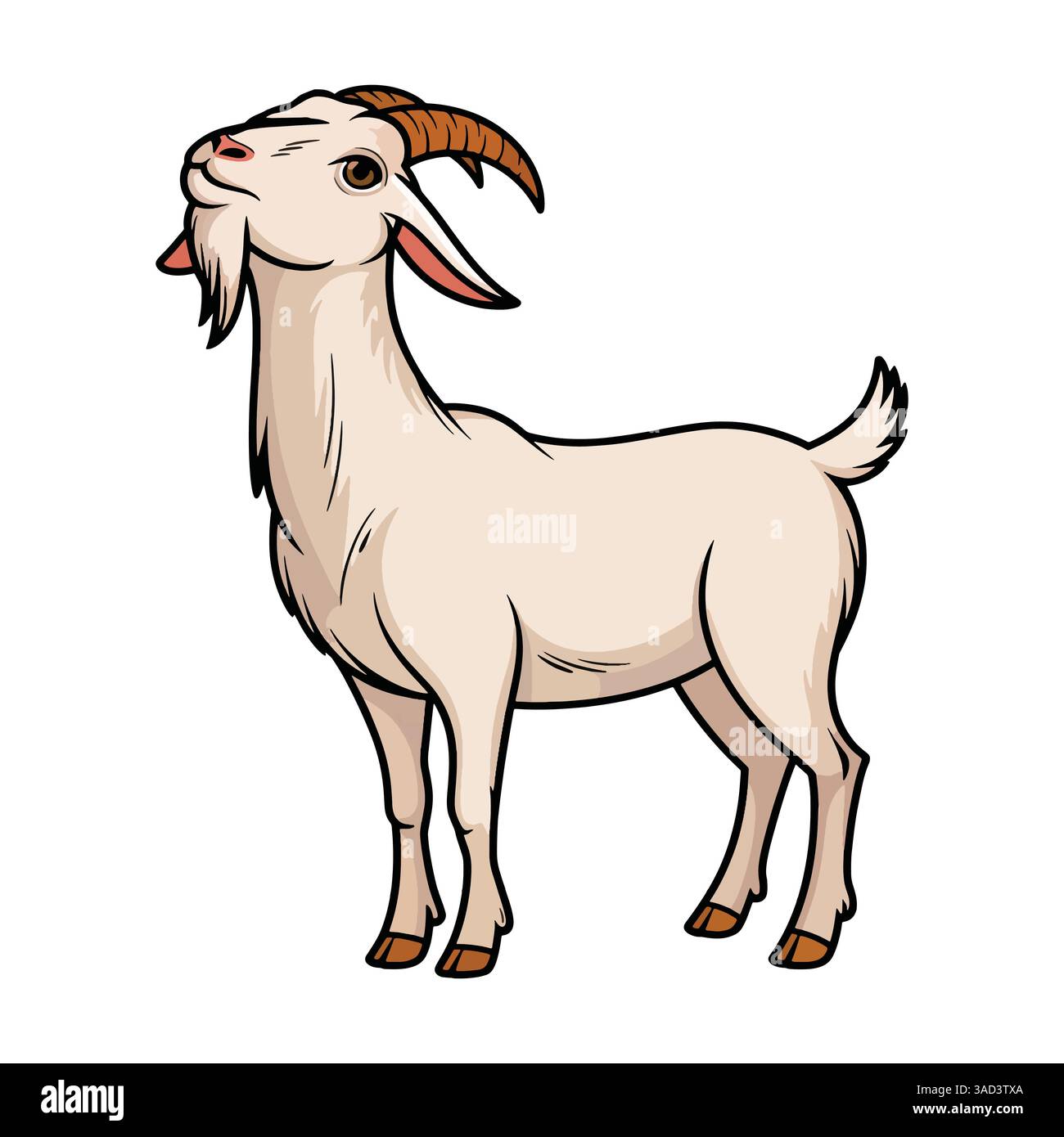 White saanen goat Stock Vector Images - Alamy